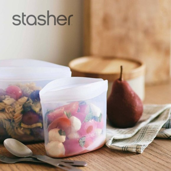 Stasher | Kitchen | Stasher Reusable Silicone Bag Cup Bowl Clear | Poshmark